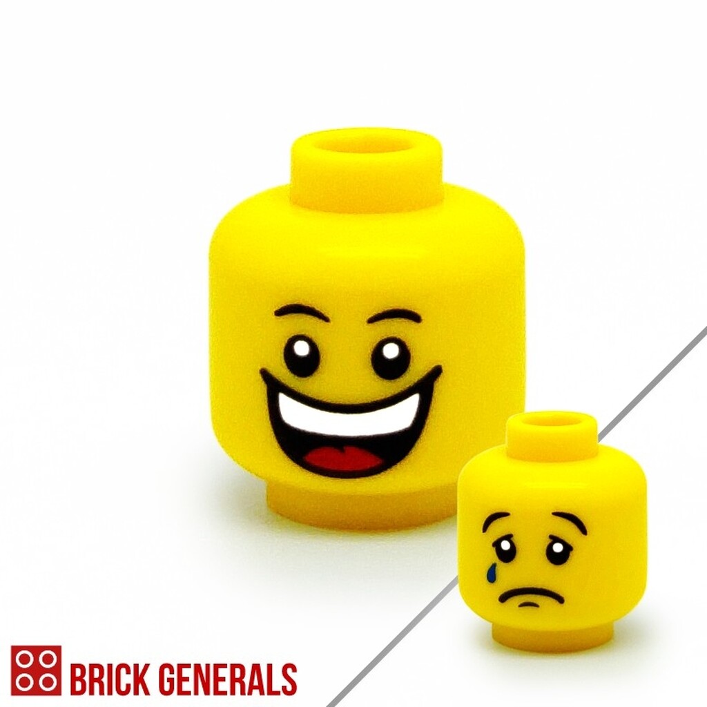 Minifig Heads and Faces Accessory (2) - Brick Generals