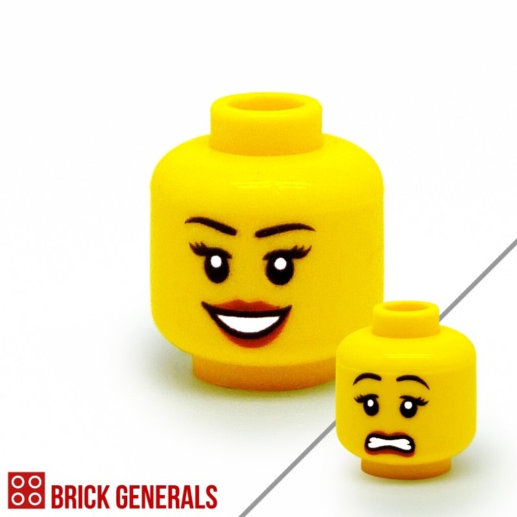 Brick Generals Lego Minifig Accessory Head Female Face