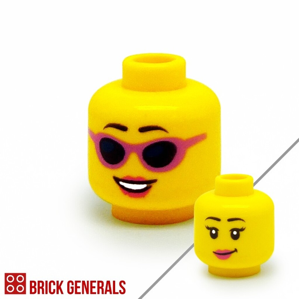 Minifig Heads and Faces Accessory - Brick Generals