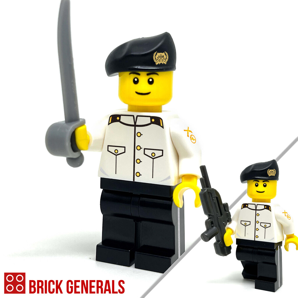 Custom Minifigures of Singapore Armed Forces - Army, Navy, Air Force - Brick Generals